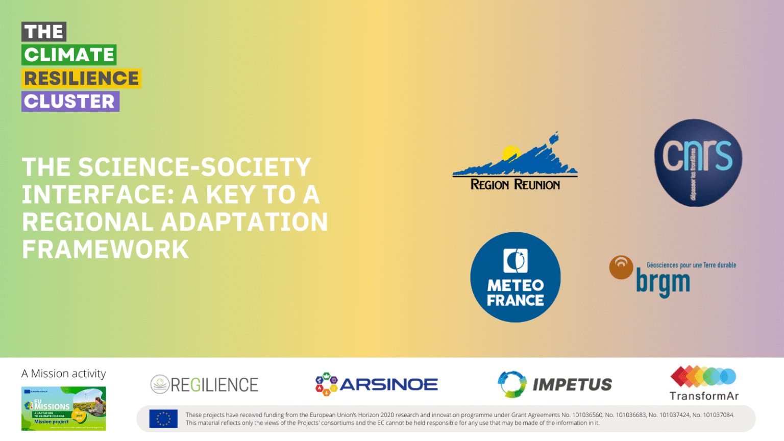 The science-society interface: a key to a regional adaptation framework ...
